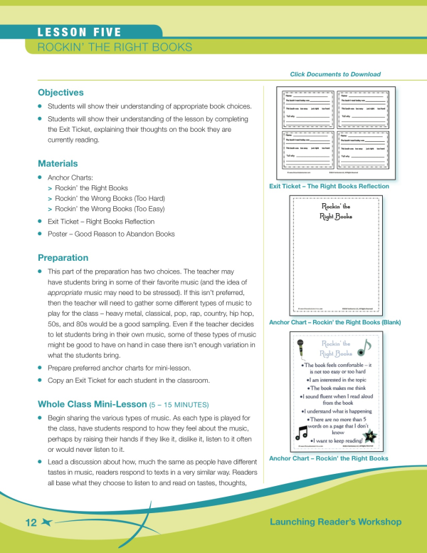 Reader's Workshop Launching Unit