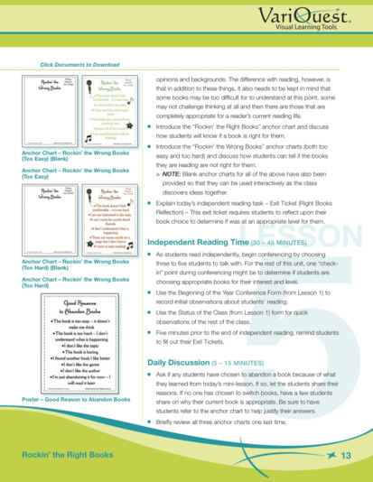 Reader's Workshop Launching Unit