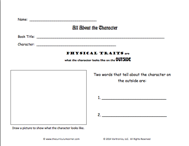 Character Traits (Intermediate) - ELA Lesson Plan + Templates