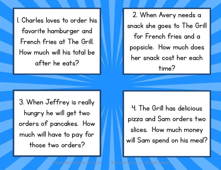 Menu Math: Lesson Plan for Grades 4-8