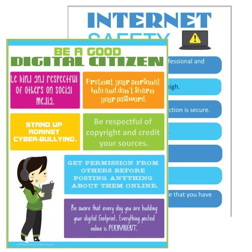 Digital Citizenship and Internet Safety Poster Pack Download | VariQuest