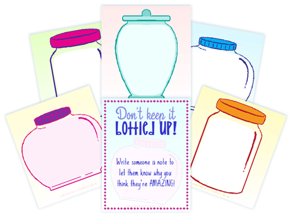 [Printable] Don't Keep it Bottled Up Compliment Cards