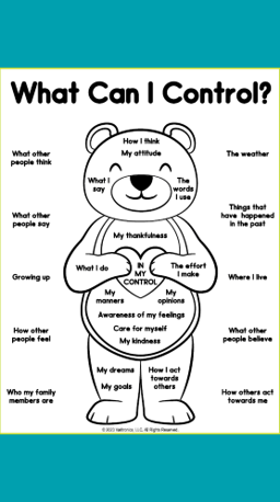 [Printable] What Can I Control? Coloring Activity