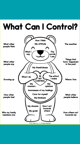 [Printable] What Can I Control? Coloring Activity