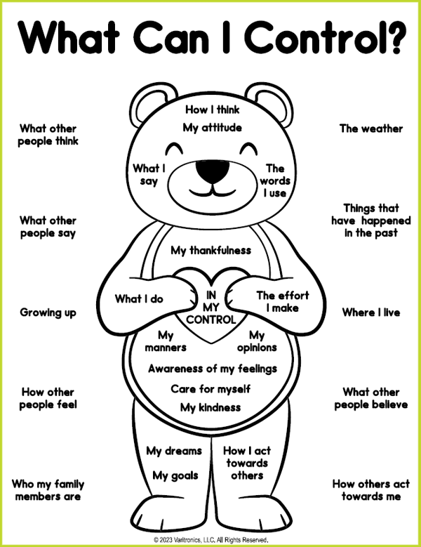 What Can I Control? Coloring Page Download | VariQuest